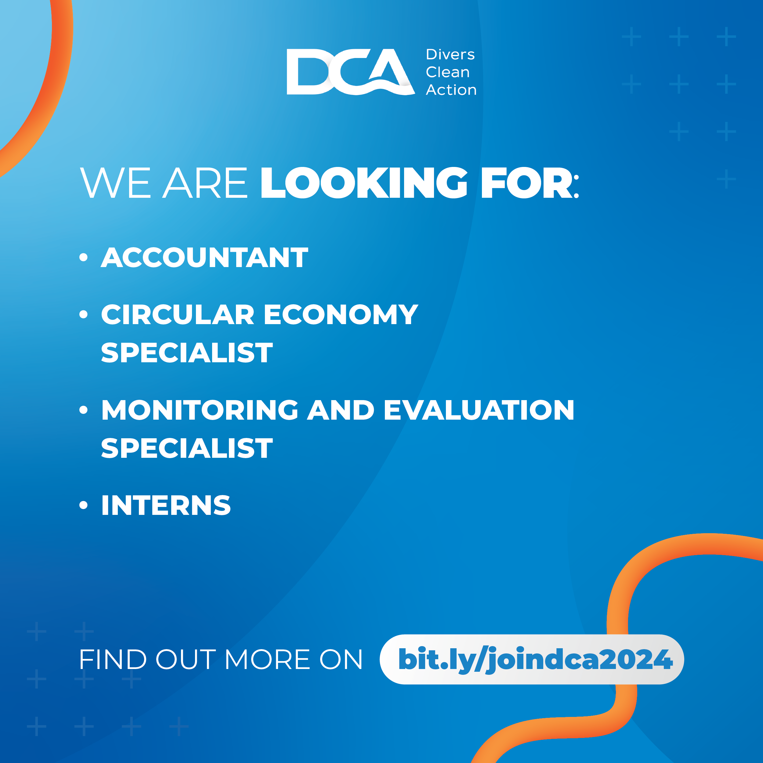 Start your 2024 by being part of DCA's team! | Divers Clean Action